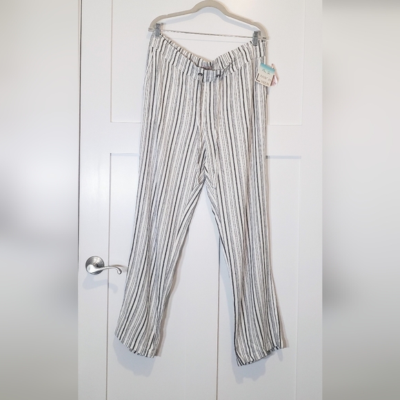 Per Se | Pants & Jumpsuits | Per Se Linen Viscose Wide Leg Vertical ...